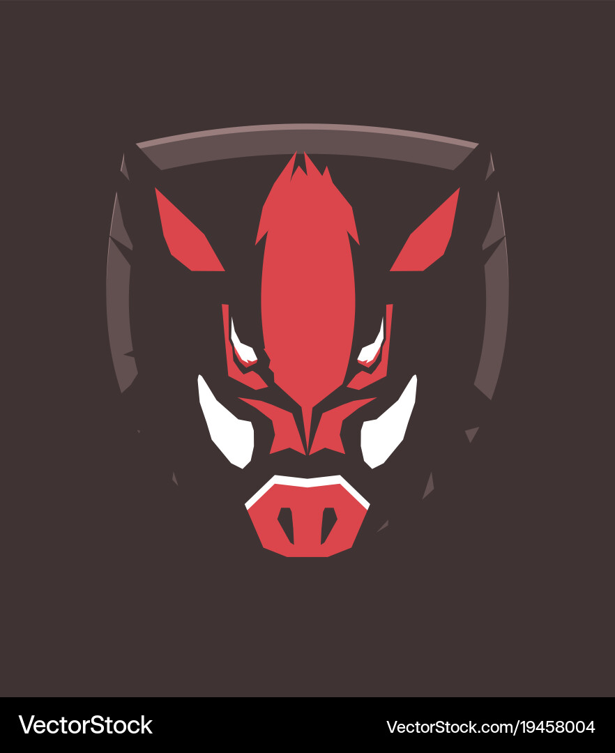 Boar head emblem Royalty Free Vector Image - VectorStock