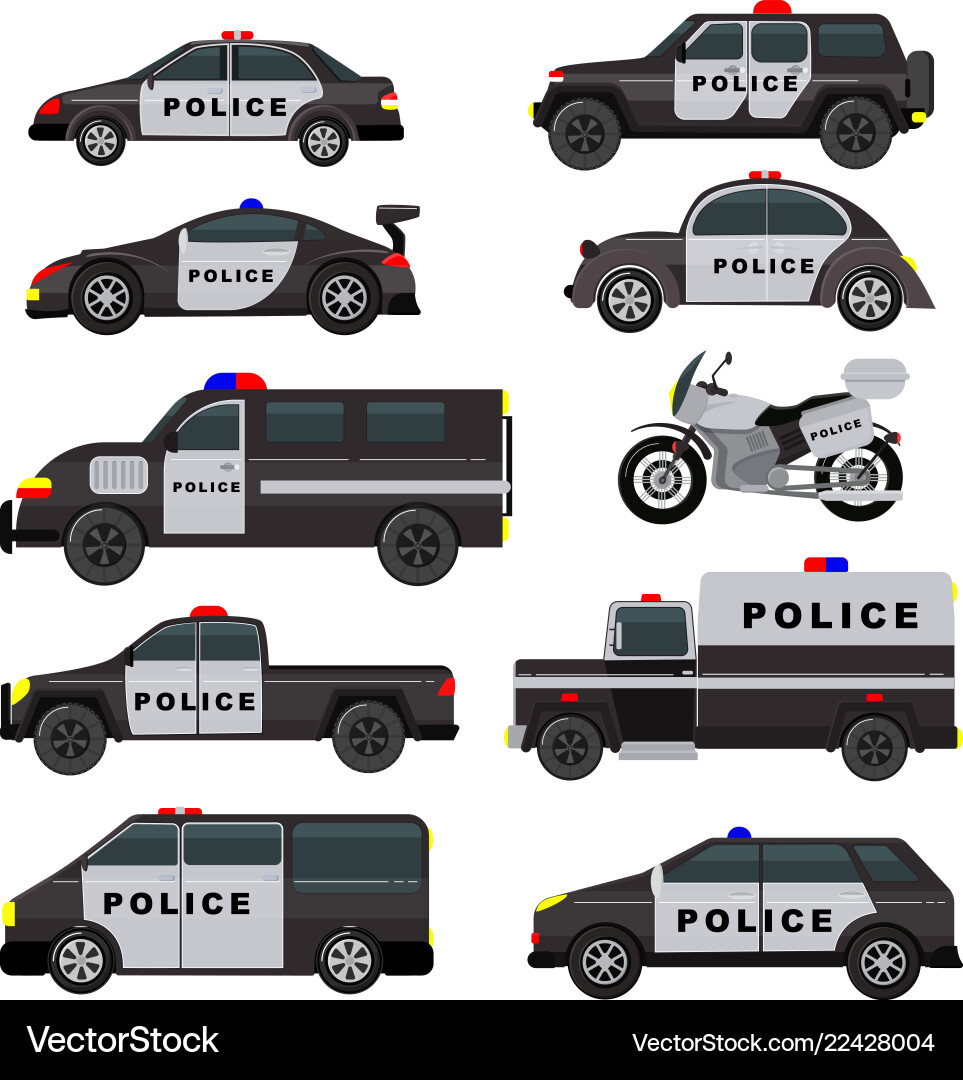 Emergency Police Car Royalty Free Vector Image