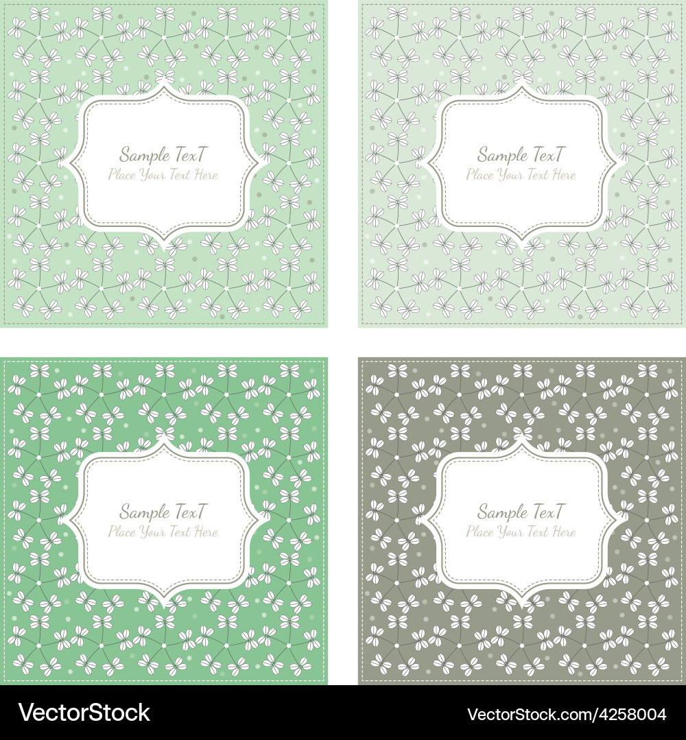 Floral pattern square backgrounds Royalty Free Vector Image