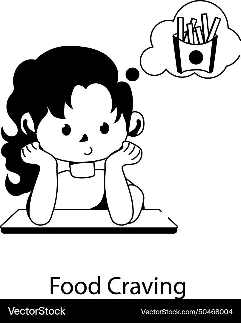 Food craving Royalty Free Vector Image - VectorStock
