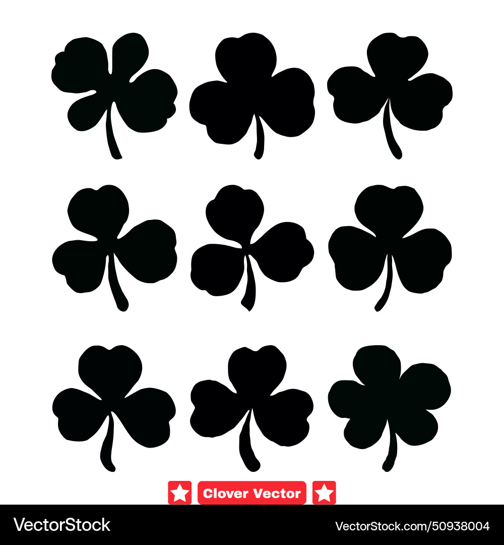 Greenery galore versatile clover set for various Vector Image