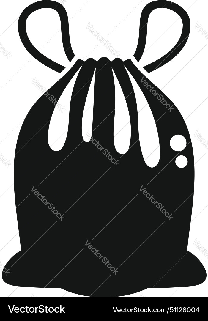 Handle bag of trash icon simple eco full Vector Image