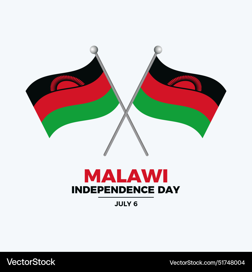 Malawi independence day poster Royalty Free Vector Image