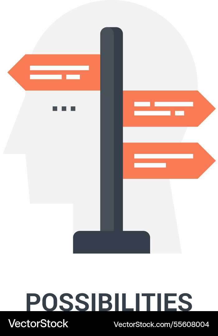 Possibilities icon concept Royalty Free Vector Image