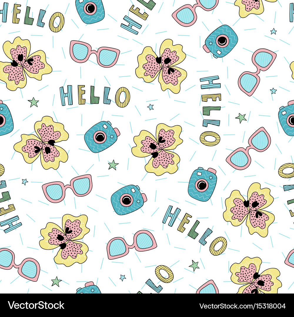 Seamless summer pattern Royalty Free Vector Image
