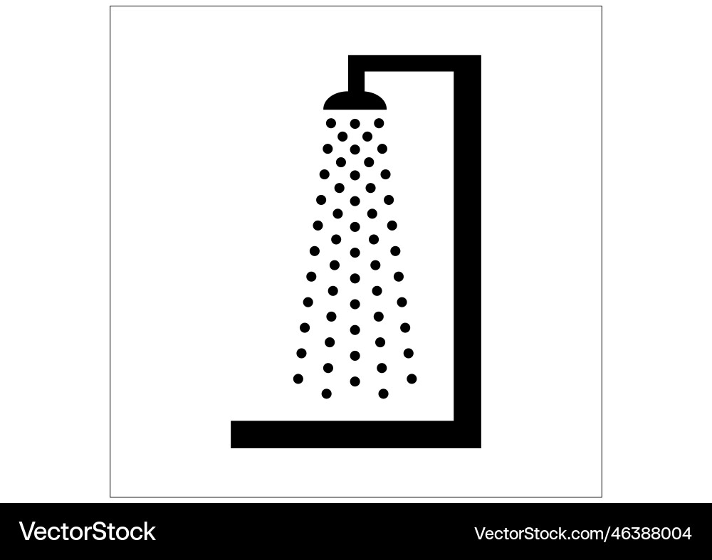 Shower room Royalty Free Vector Image - VectorStock