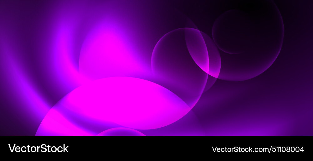 Violet light illuminating black backdrop creating Vector Image