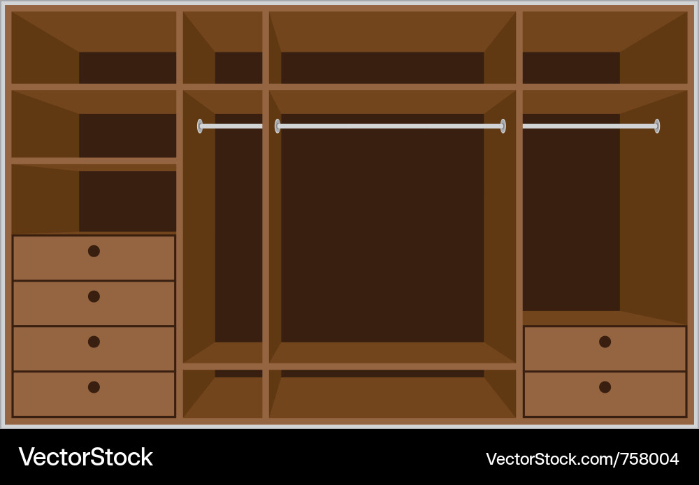 Wardrobe room Royalty Free Vector Image - VectorStock
