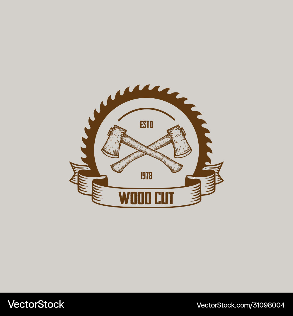 Wood cut Royalty Free Vector Image - VectorStock