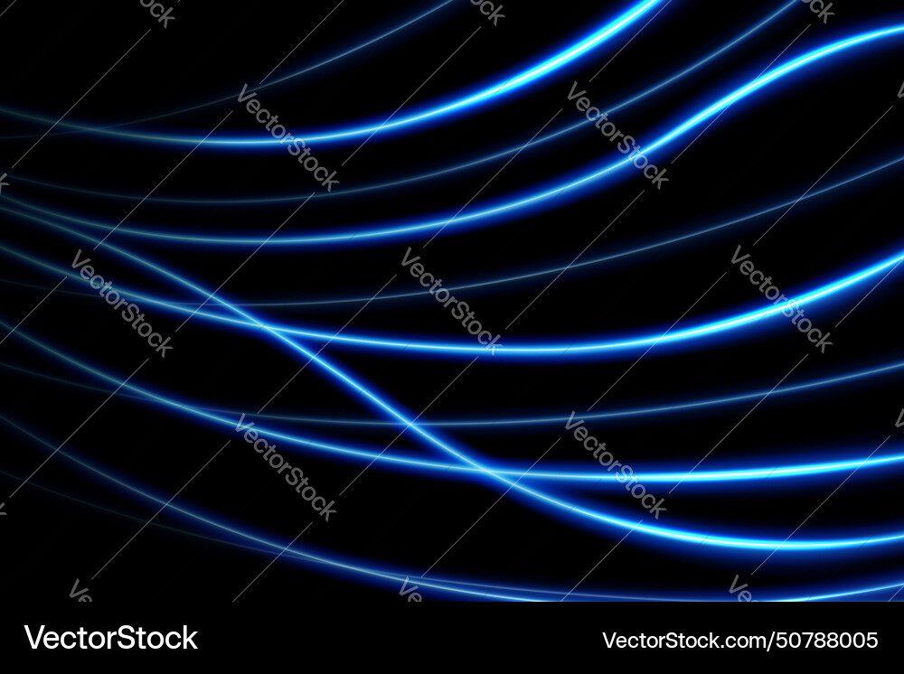 Blue line motion blur effect Royalty Free Vector Image