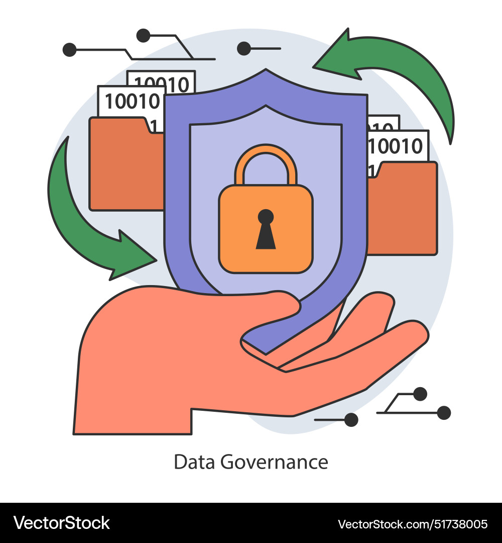 Data governance information oversight strategic Vector Image
