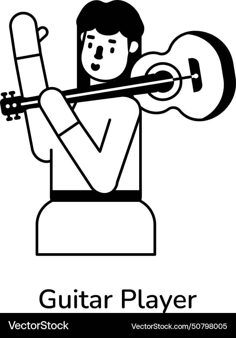 Guitar player Royalty Free Vector Image - VectorStock