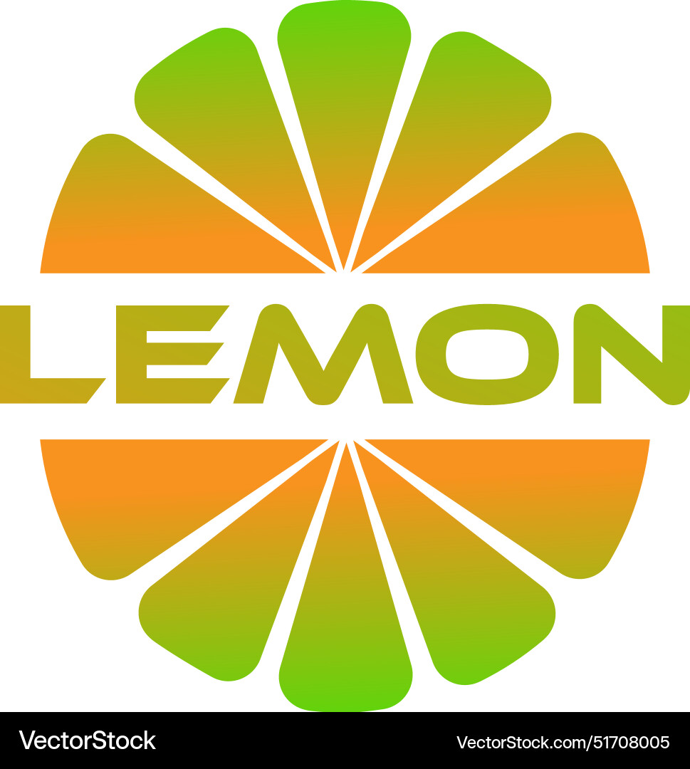 Lemon logo design natural food Royalty Free Vector Image
