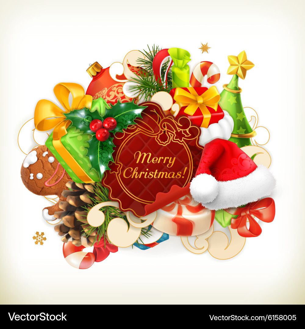 Merry christmas Royalty Free Vector Image - VectorStock