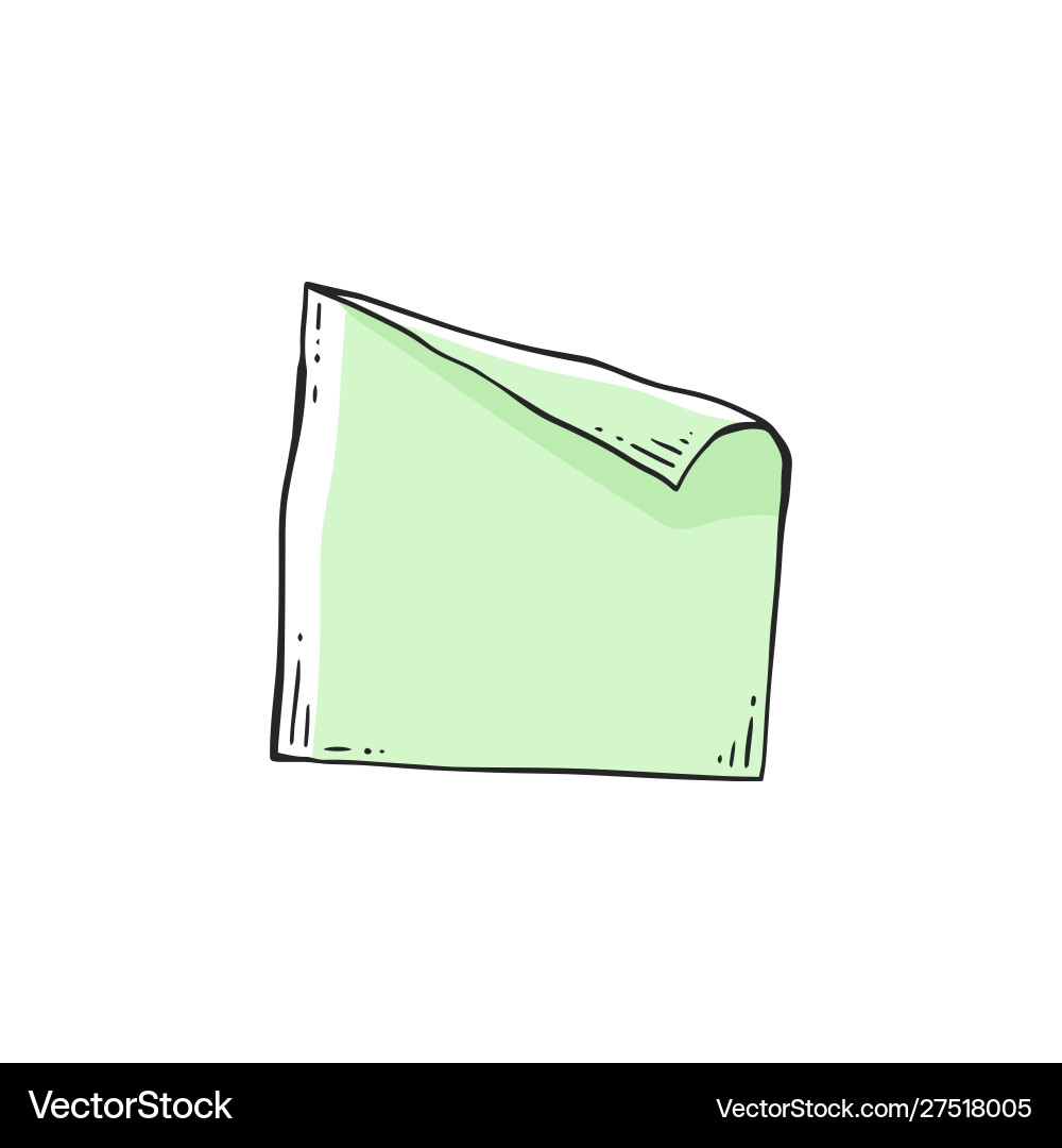 Square blue note paper blank sheet sketch doodle Vector Image