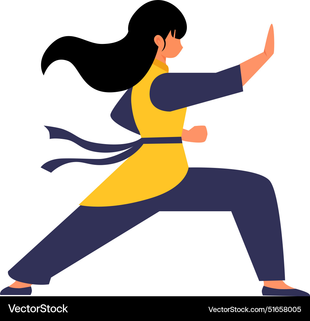 Tai chi girl Royalty Free Vector Image - VectorStock