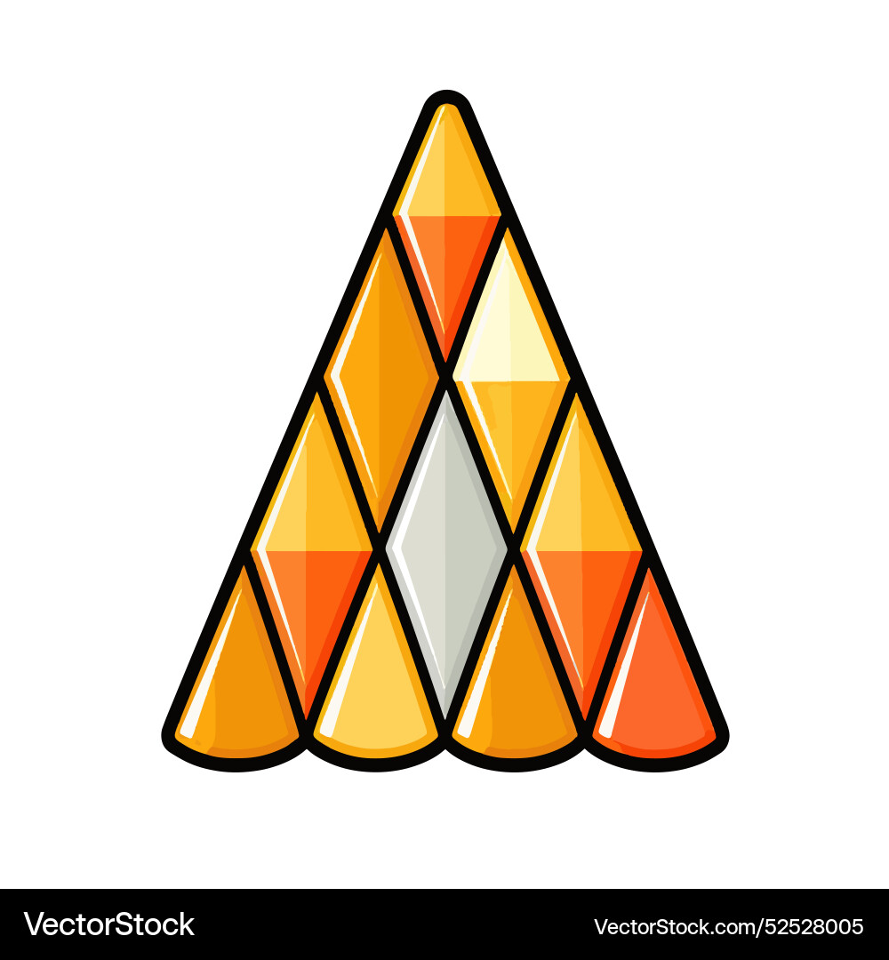 Triangle shape with multiple colors Royalty Free Vector