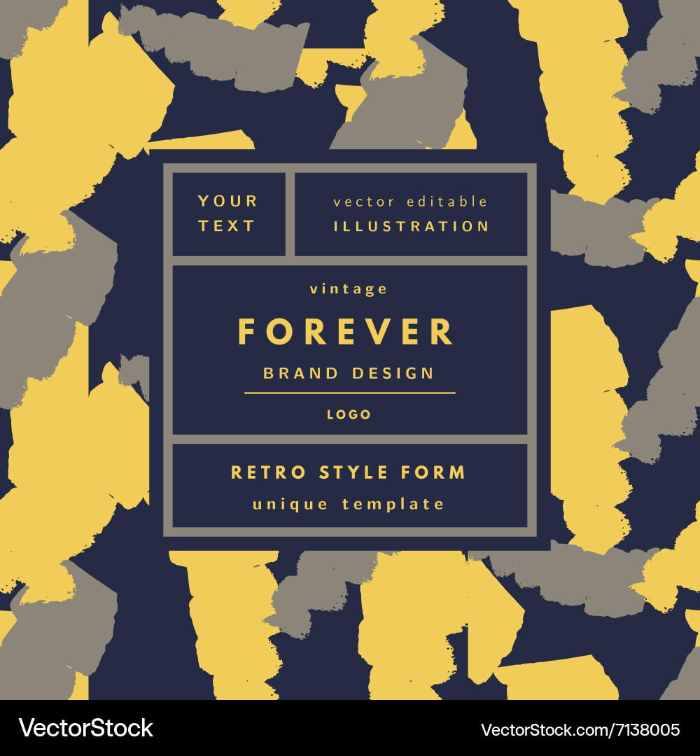 Vintage logo in frame Royalty Free Vector Image