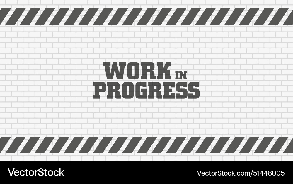 Warning sign under construction background Vector Image