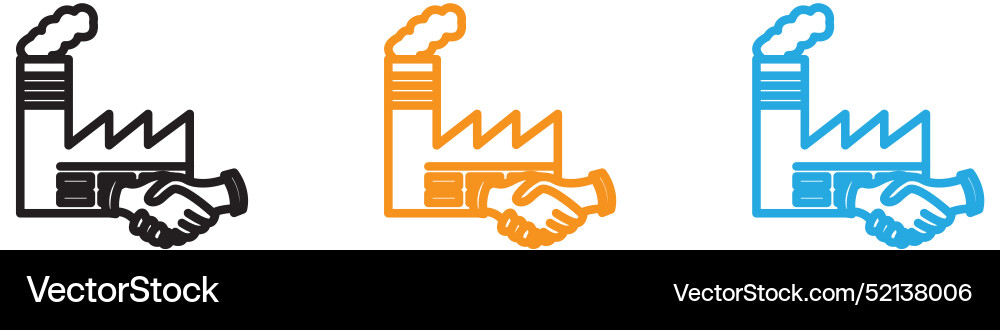 Factory deal logo set collection for web app ui Vector Image