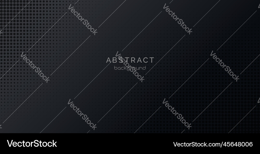 Halftone dotted black background abstract Vector Image