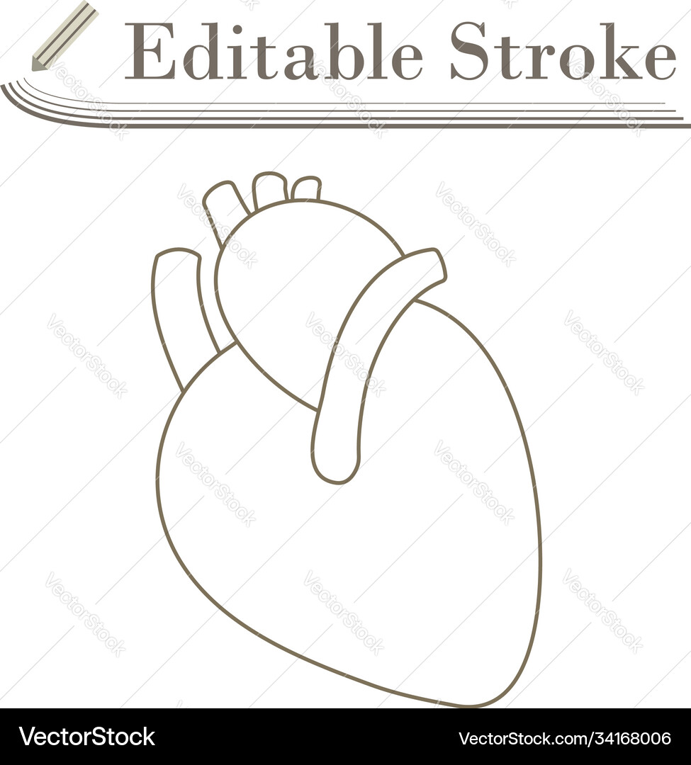 Human heart icon Royalty Free Vector Image - VectorStock