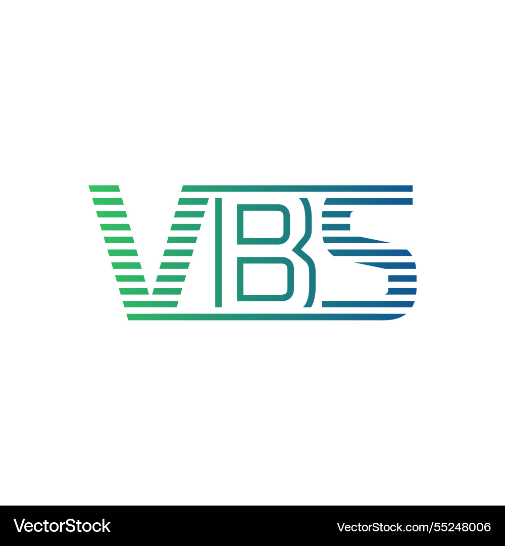 Modern vbs logo design letter minimalist Vector Image