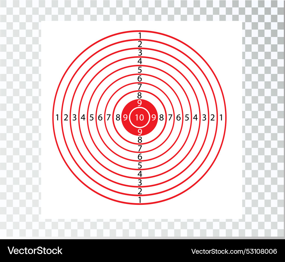 Target life size blank mockup for shooting Vector Image