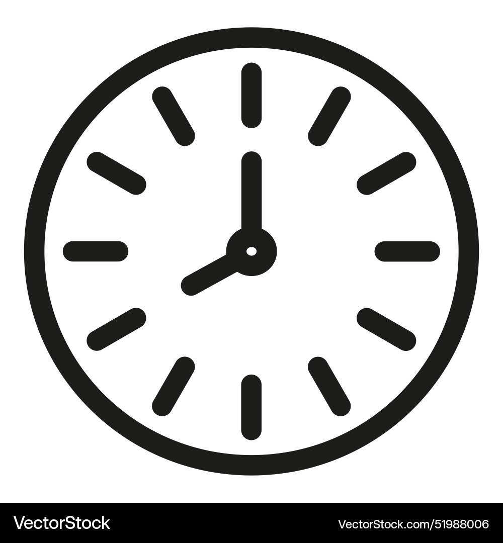 Timekeeping clock icon perfect for schedules and Vector Image