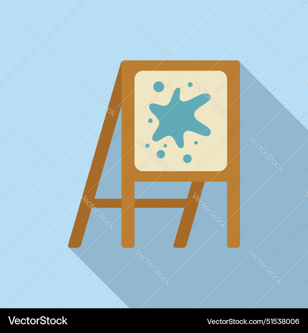 Wet paint sign on easel Royalty Free Vector Image