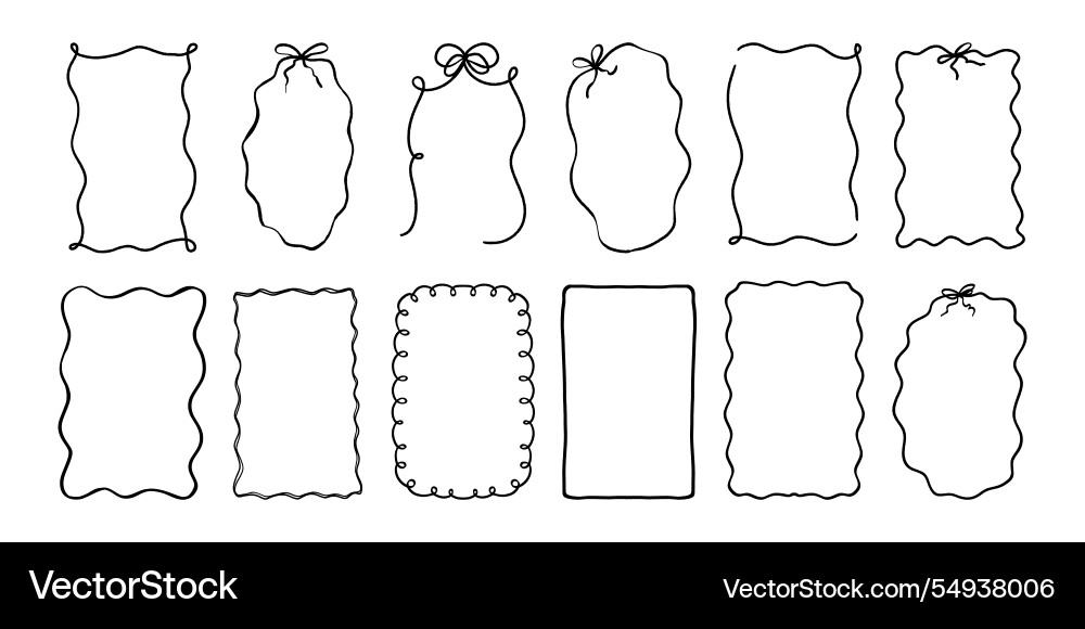 Whimsical Coquette Frames Royalty Free Vector Image