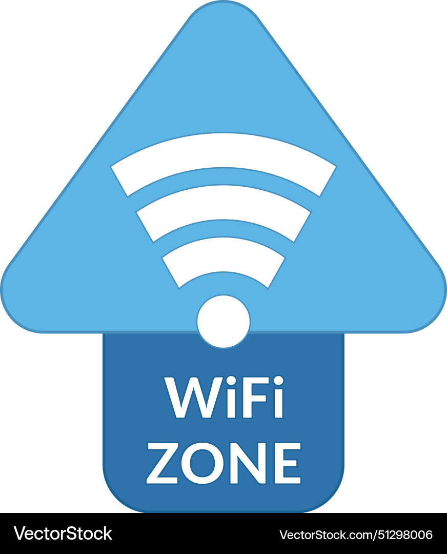 Wifi zone label Royalty Free Vector Image - VectorStock