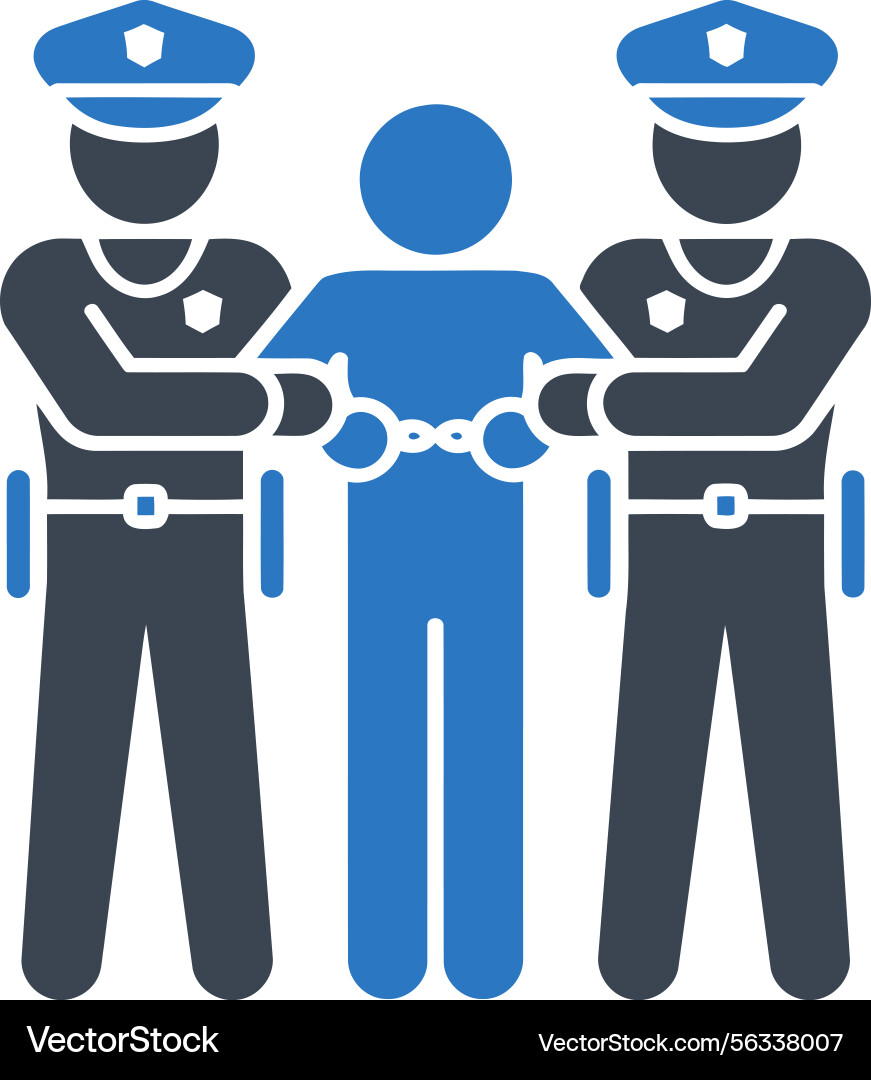 Arrested person icon Royalty Free Vector Image