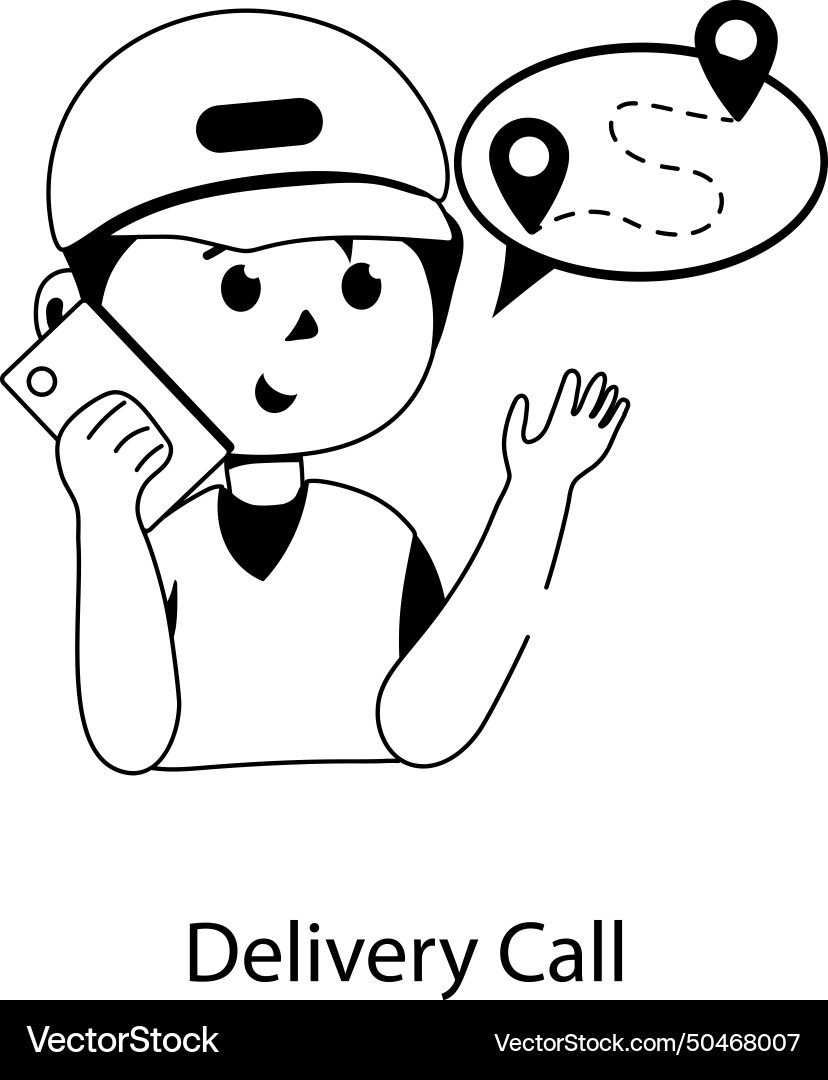 Delivery call Royalty Free Vector Image - VectorStock