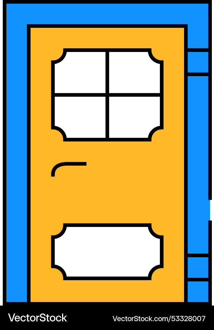 Door renovation icon color Royalty Free Vector Image