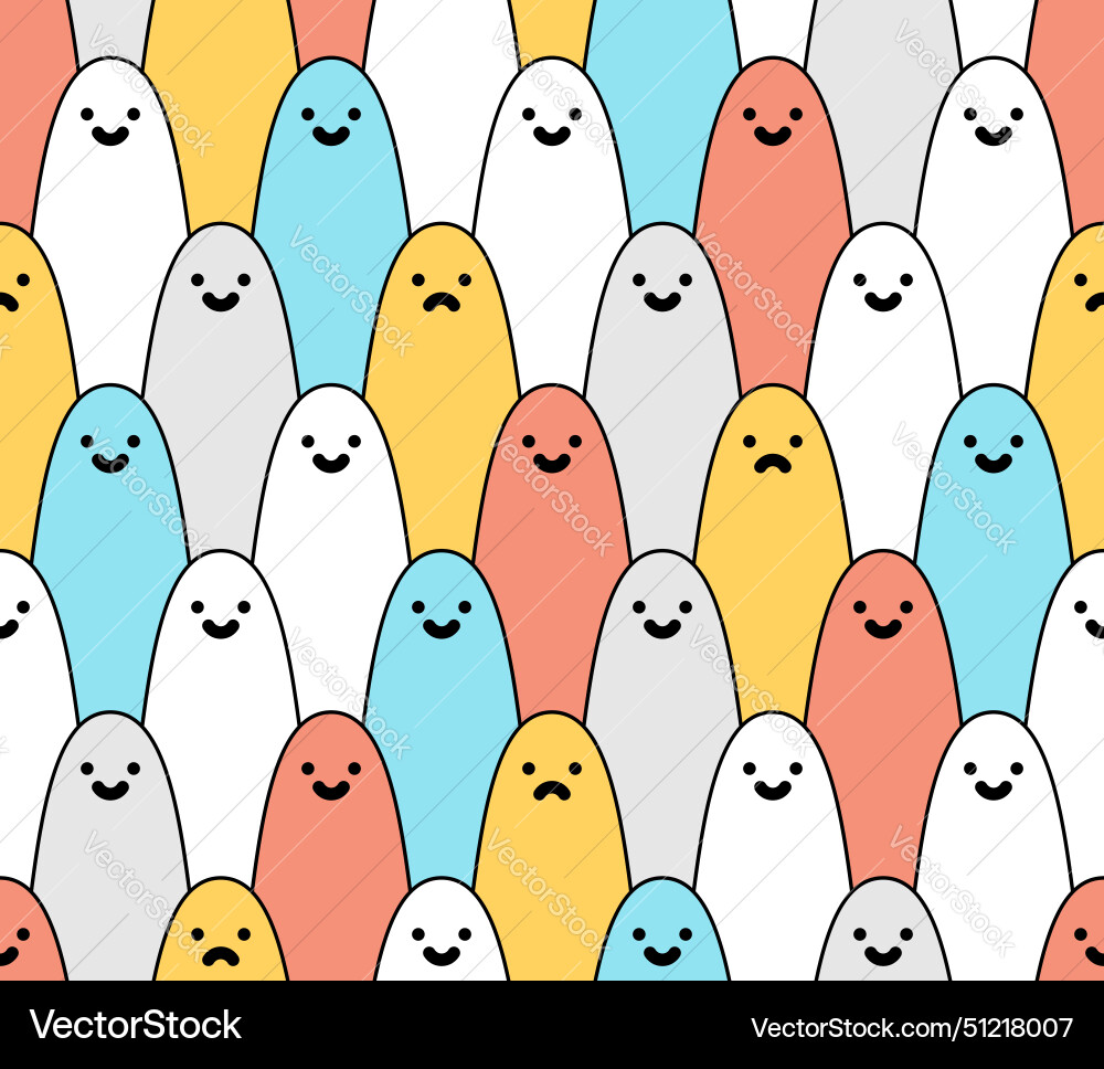 Ghost pattern seamless for halloween party Vector Image