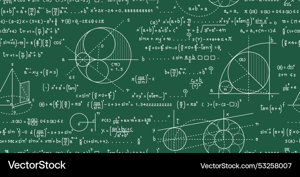 Mathematical Equations & Geometry Royalty Free Vector