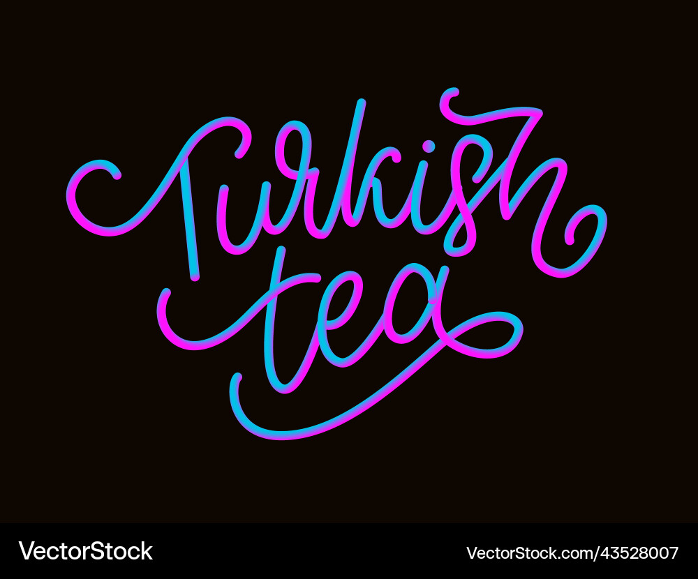 Turkish traditions of tea ceremony time Royalty Free Vector