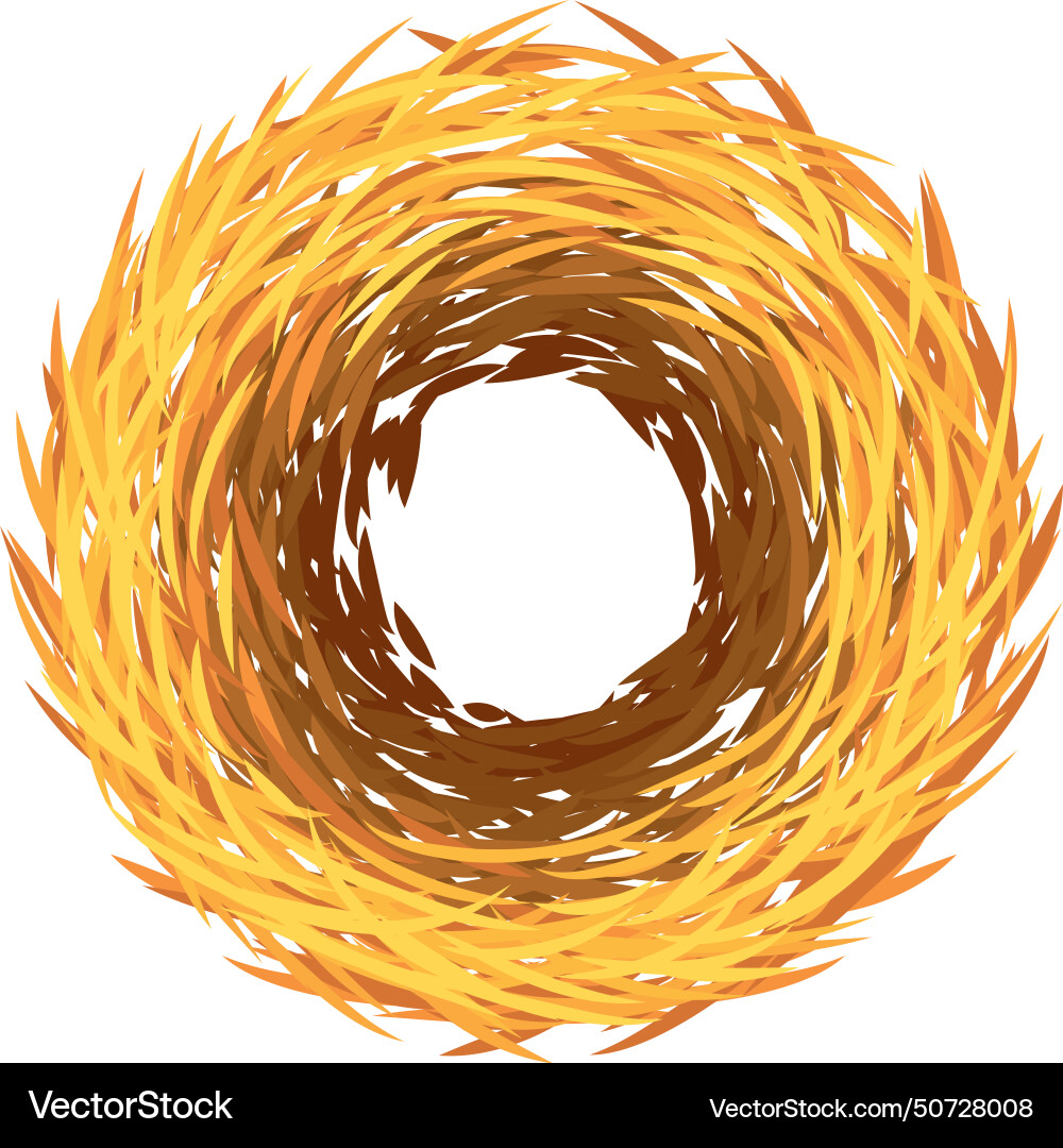 Colored birds nest icon Royalty Free Vector Image