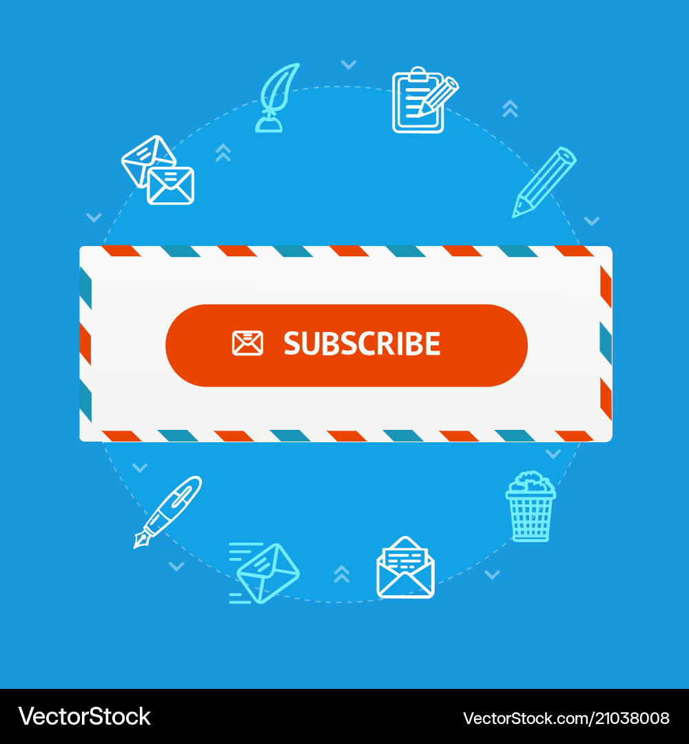 Email subscribe form Royalty Free Vector Image