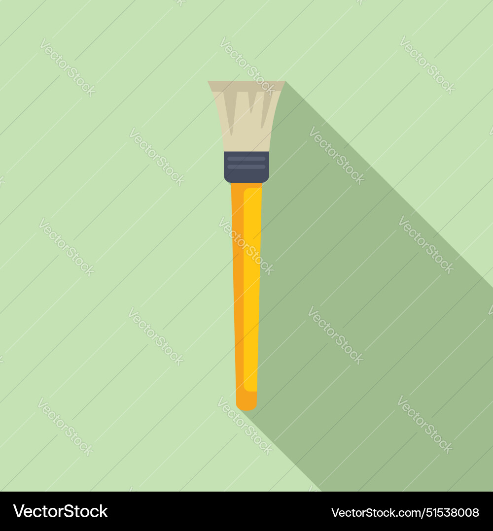 Flat design of paintbrush with shadow Royalty Free Vector