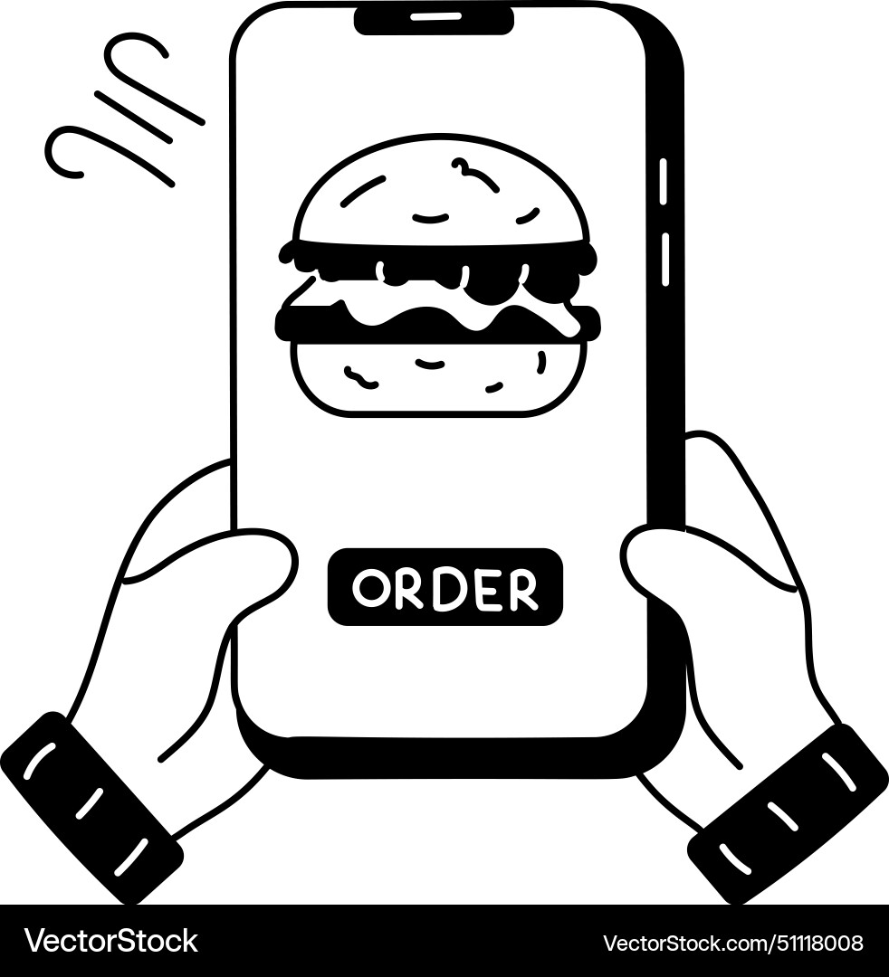 Food app Royalty Free Vector Image - VectorStock