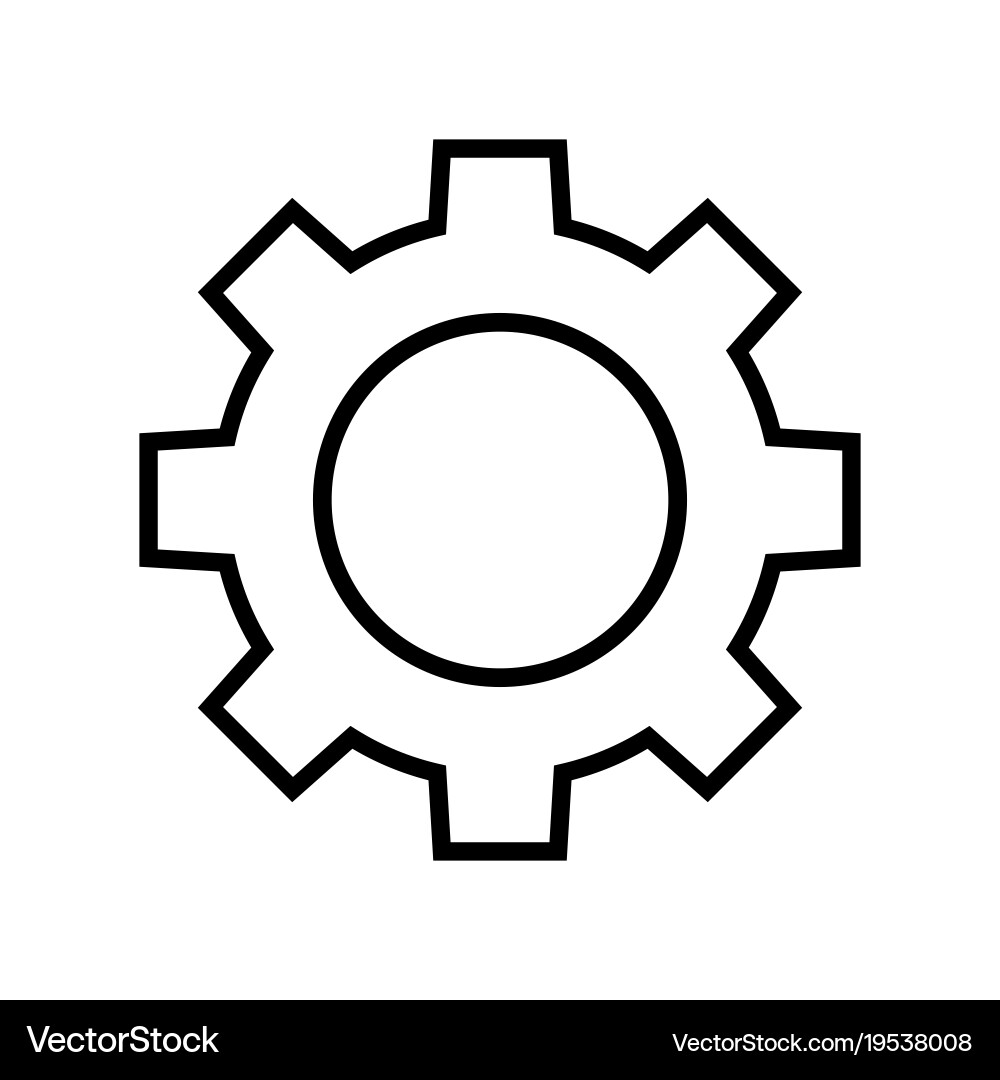 Gear icon Royalty Free Vector Image - VectorStock