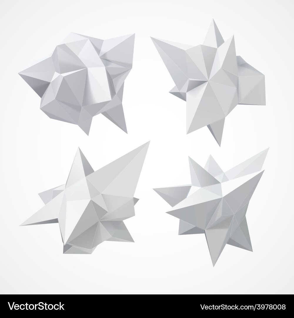 Low polygon geometry shape Royalty Free Vector Image
