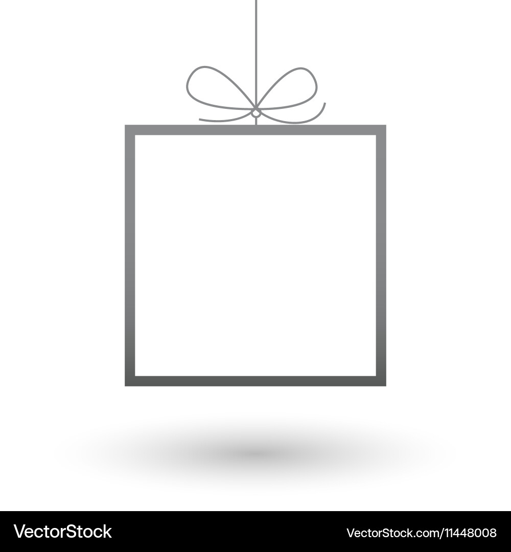 Minimalistic frame gift background Royalty Free Vector Image
