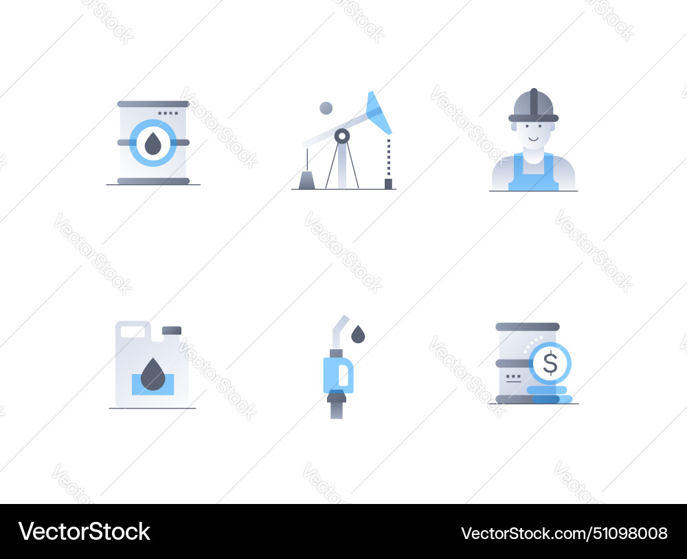 Oil and resource extraction - flat design style Vector Image