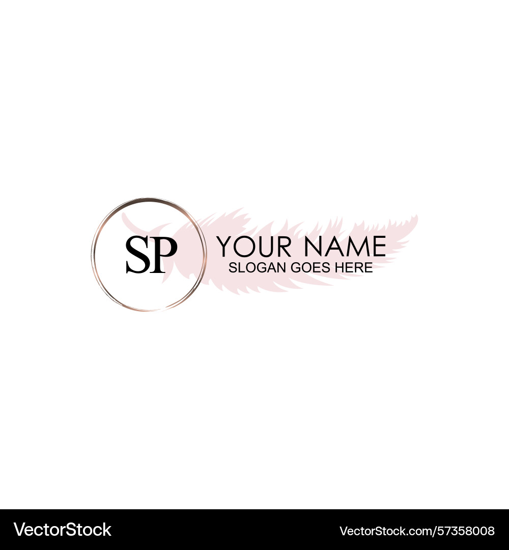 Sp modern initial logo designs for business Vector Image