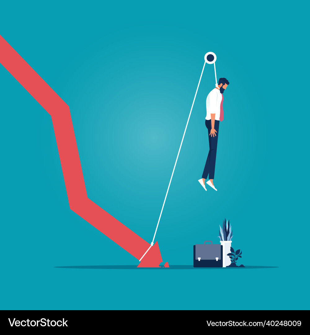 Business crisis concept Royalty Free Vector Image