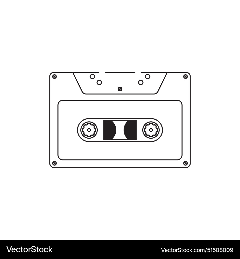 Cassette logo Royalty Free Vector Image - VectorStock