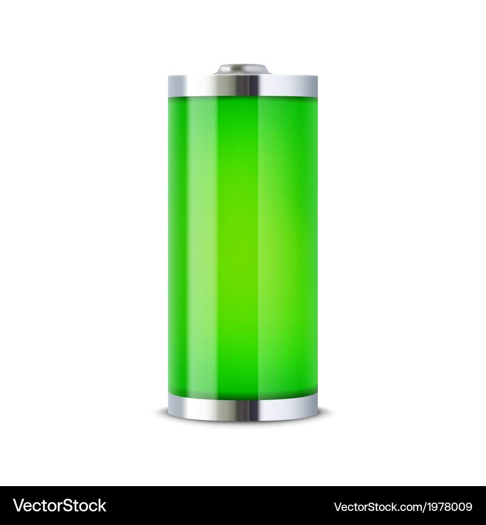 Full battery indicator Royalty Free Vector Image